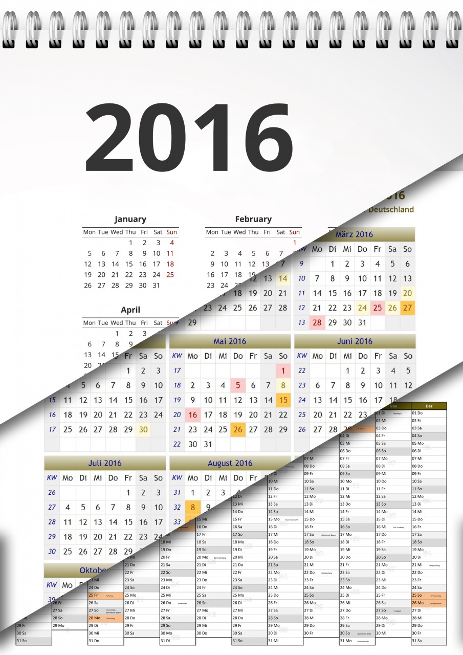 kalender-2016-druckvorlagen - KALENDER 2016